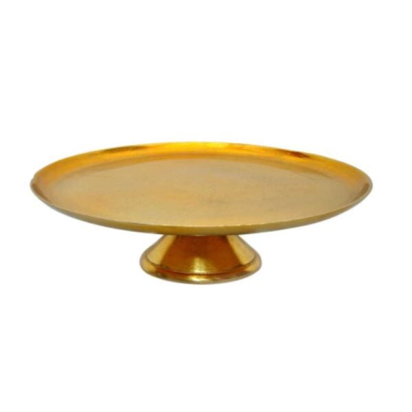 Elevate Your Desserts: 16" Nickel Aluminum Cake Stand - Durable & Elegant